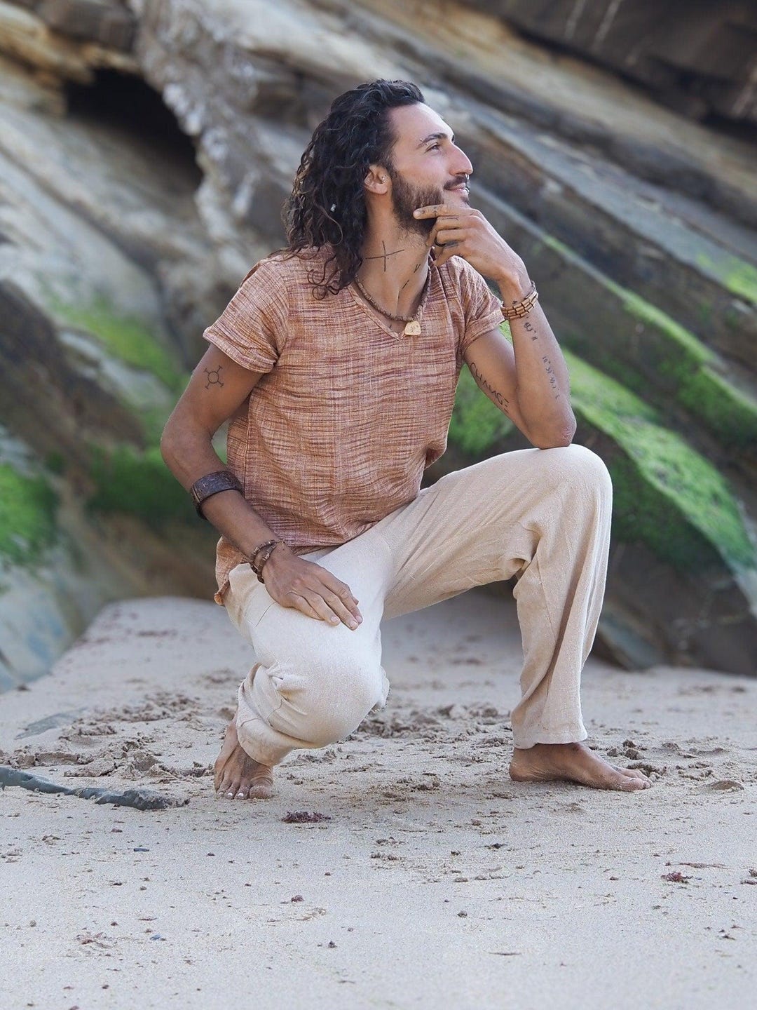 Natural Jute Pants, Men Jute Pants, Men's Pants, Earthy Clothing, Loose ...