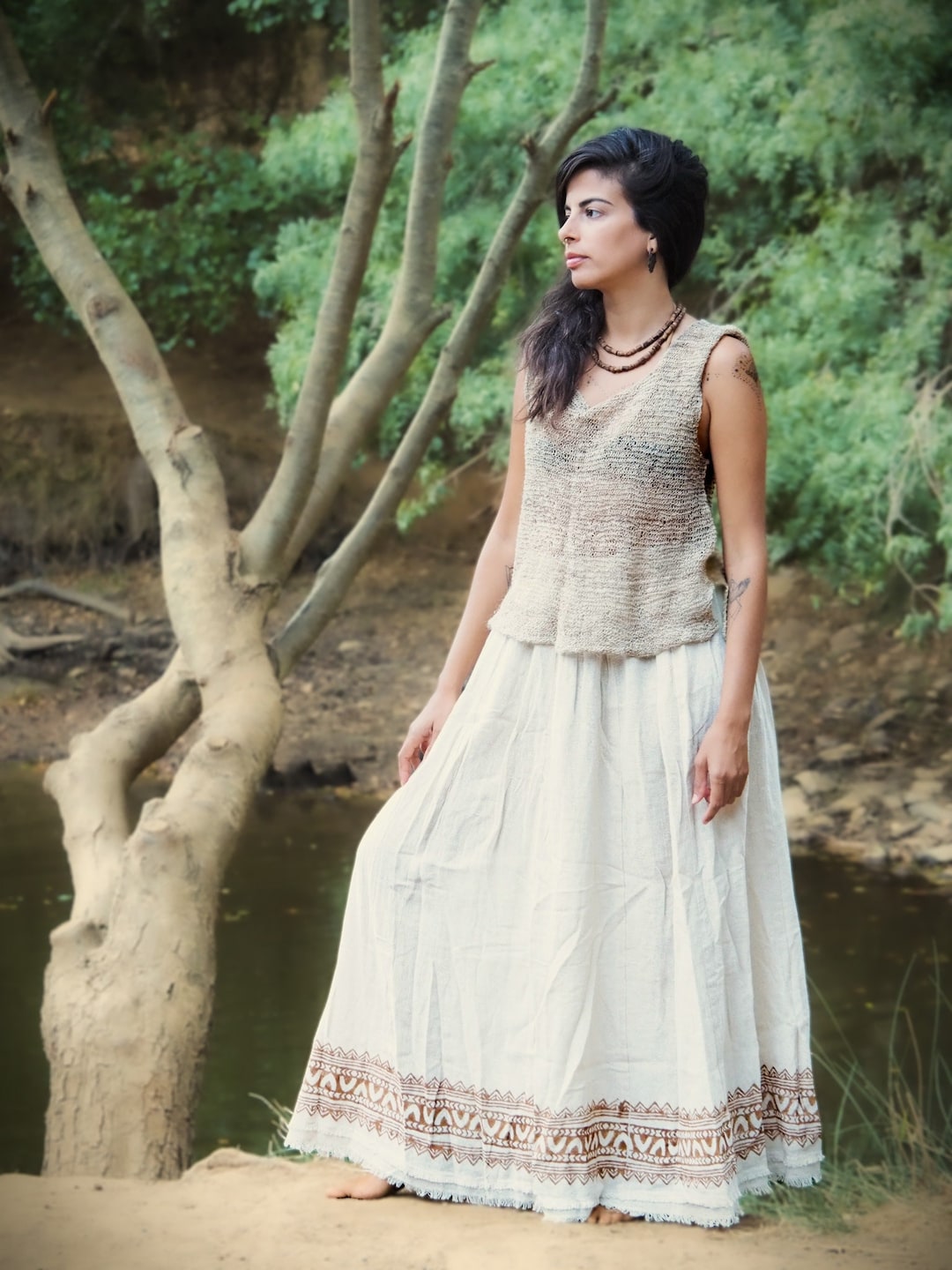 Hand Crochet Nettle Top, Nettle Fiber Top, Nettle Yarn, Natural Fiber ...