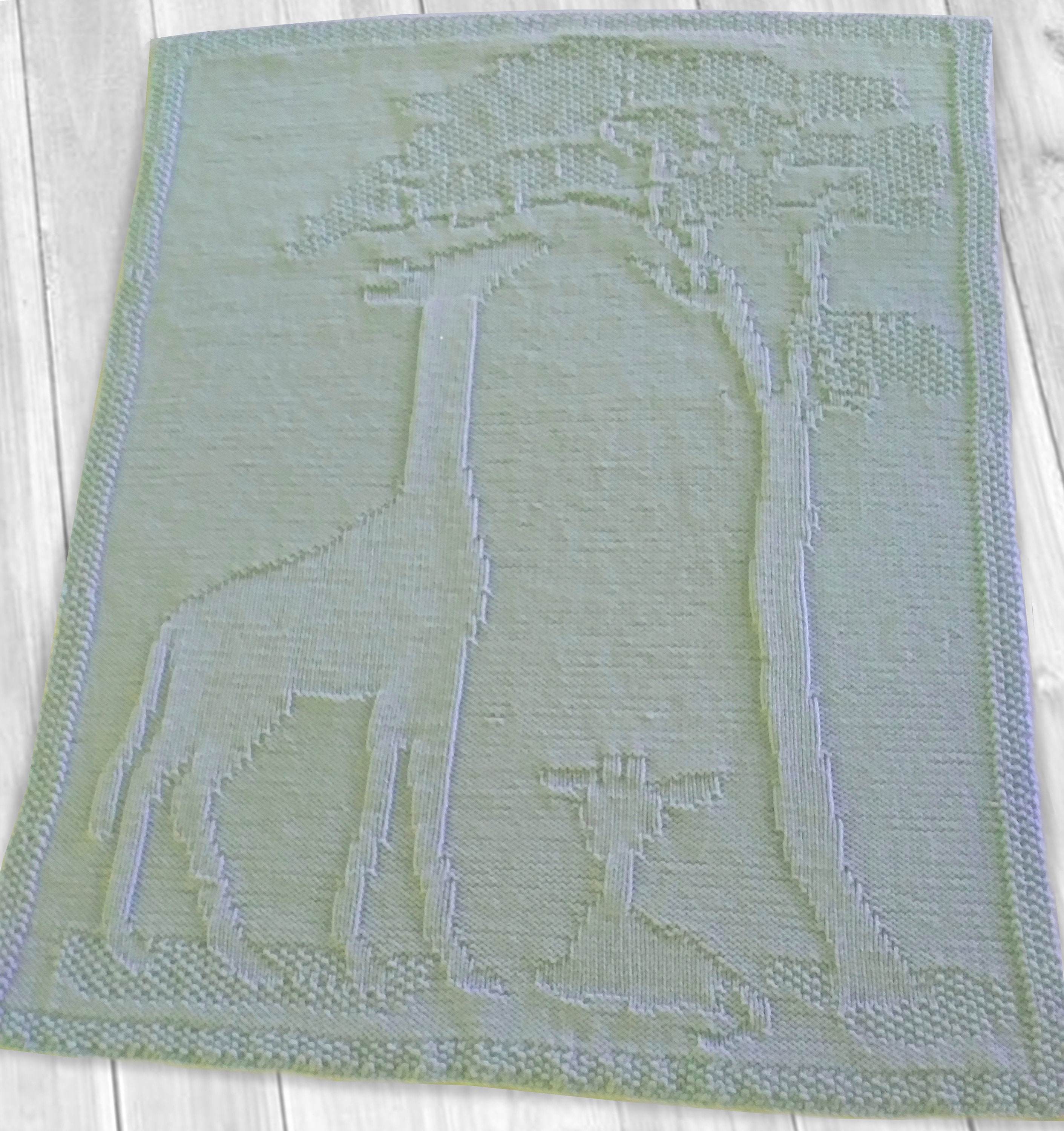 Giraffes in the Morning Baby Blanket Knitting Pattern - Etsy