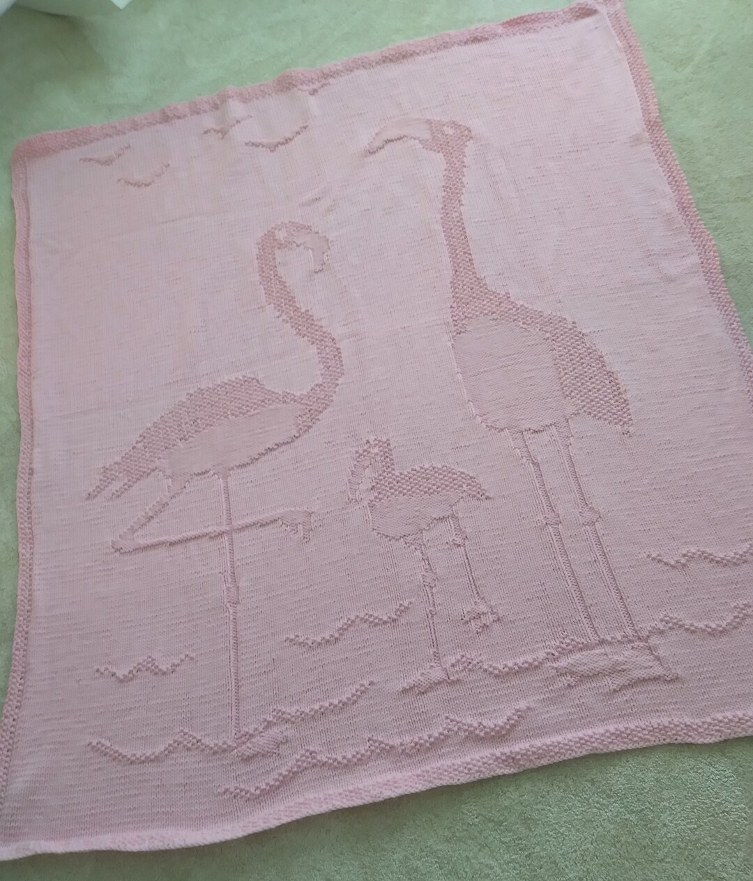Flamingo Afghan Knitting Pattern - Etsy