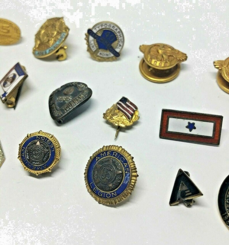 24 USA Auxiliary Pin Collection American Legion Gold Tone | Etsy