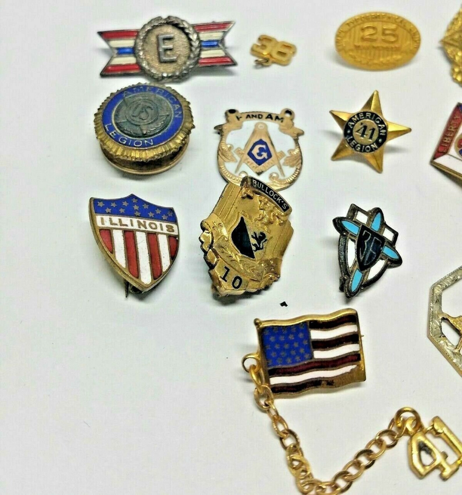 24 USA Auxiliary Pin Collection American Legion Gold Tone | Etsy