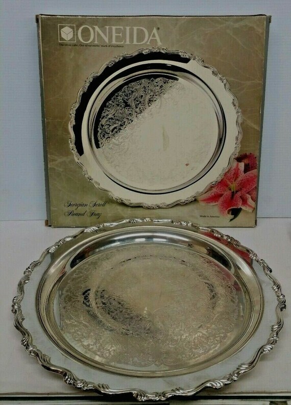 Dining & Serving Home & Living Trays & Platters Oneida Georgian Scroll ... Dining & Serving Home & Living Trays & Platters Oneida Georgian Scroll ...