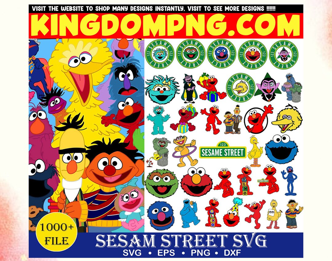 Sesame Street Svg Elmo Svg Sesame Street Cookie Monster Etsy