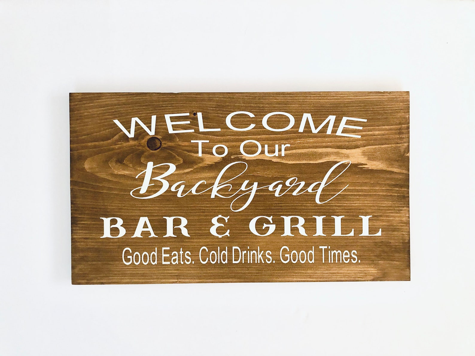 Welcome to our Backyard Bar & Grill/Backyard Signs/Rustic Wood | Etsy Welcome to our Backyard Bar & Grill/Backyard Signs/Rustic Wood | Etsy