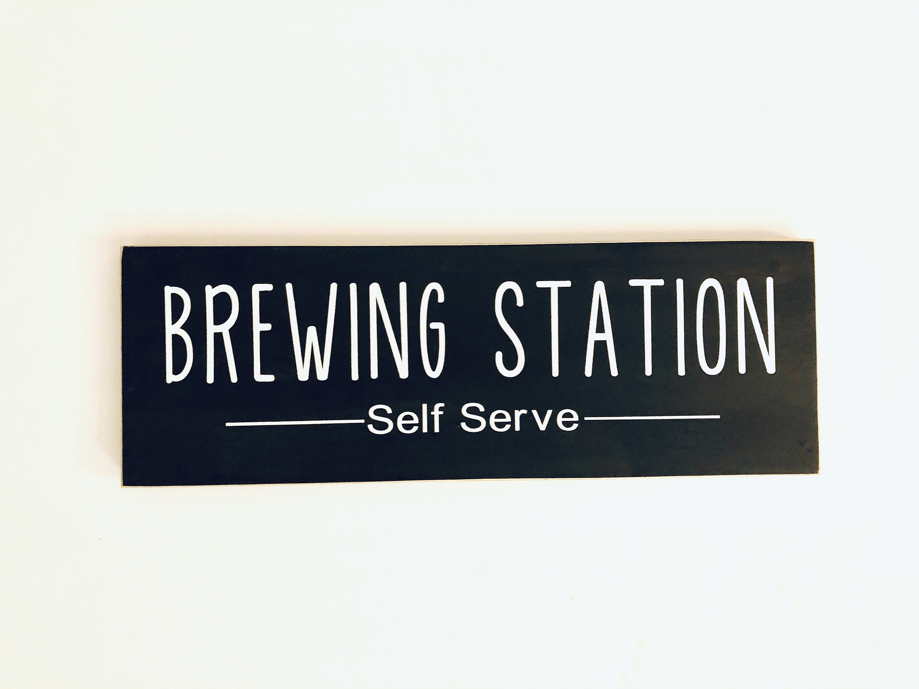 Brewing Station Self Serve/coffee Bar Sign/rustic Wood | Etsy
