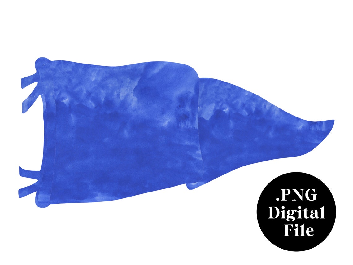 Watercolor Pennant PNG Digital File | High School Mascot | Pennant ...