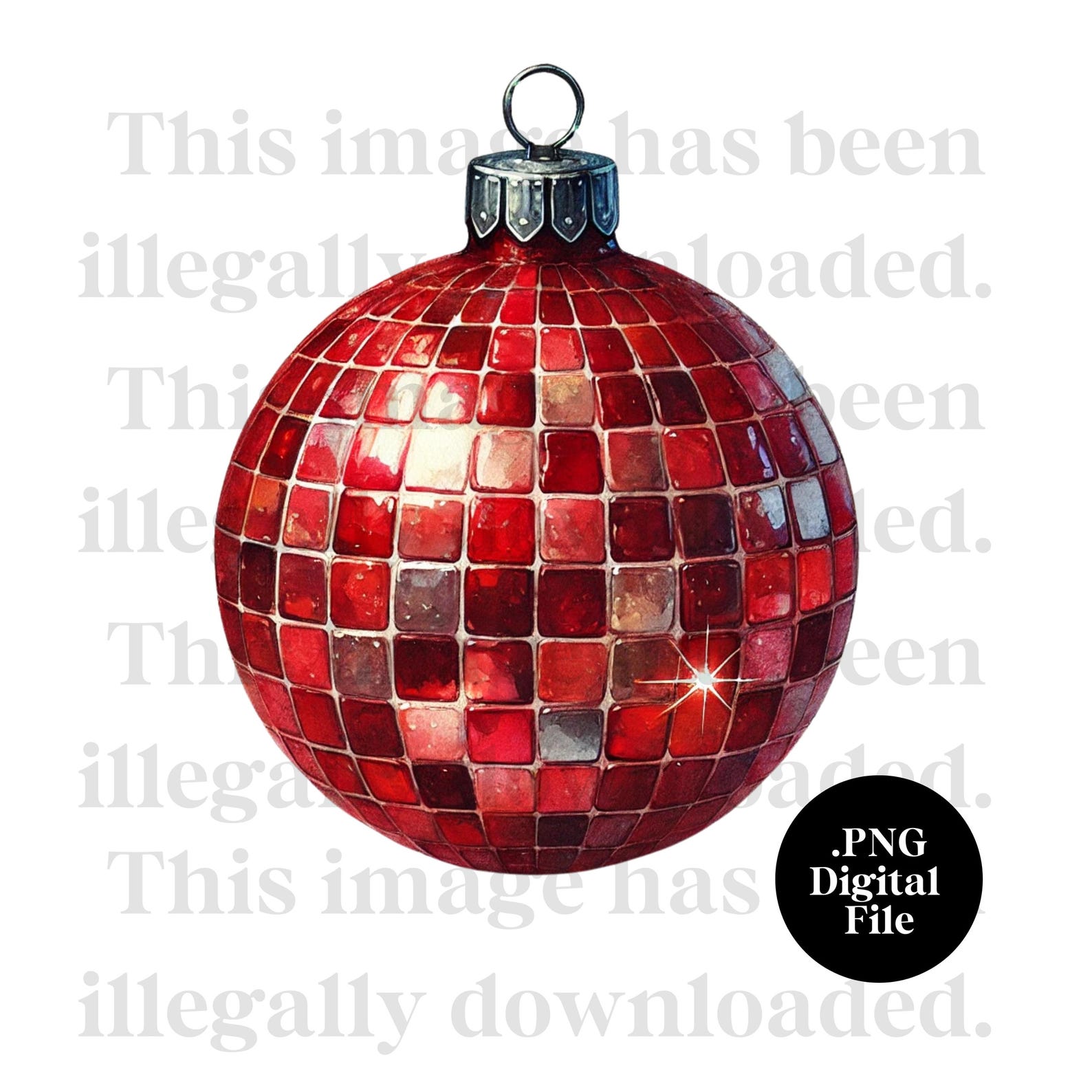 Disco Ball Inspired Christmas Ornament Digital File| Graphic T-shirt ...