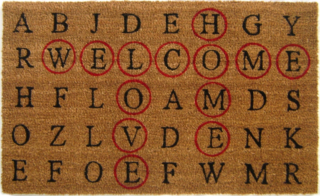 Crossword Puzzle Coco Mat - Etsy