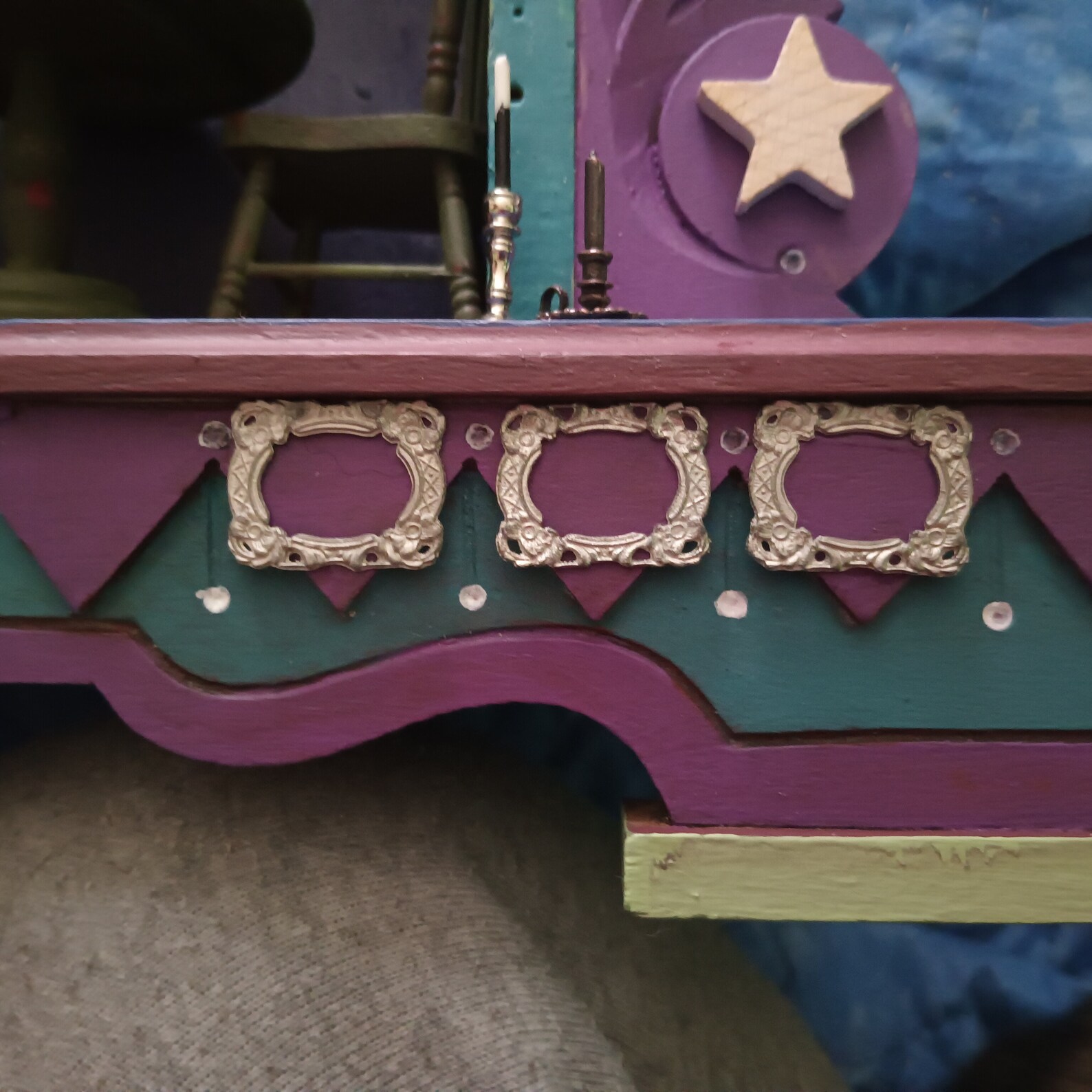 Fortune Teller Room Box Assemblage Art Gingerbread Clock Case - Etsy