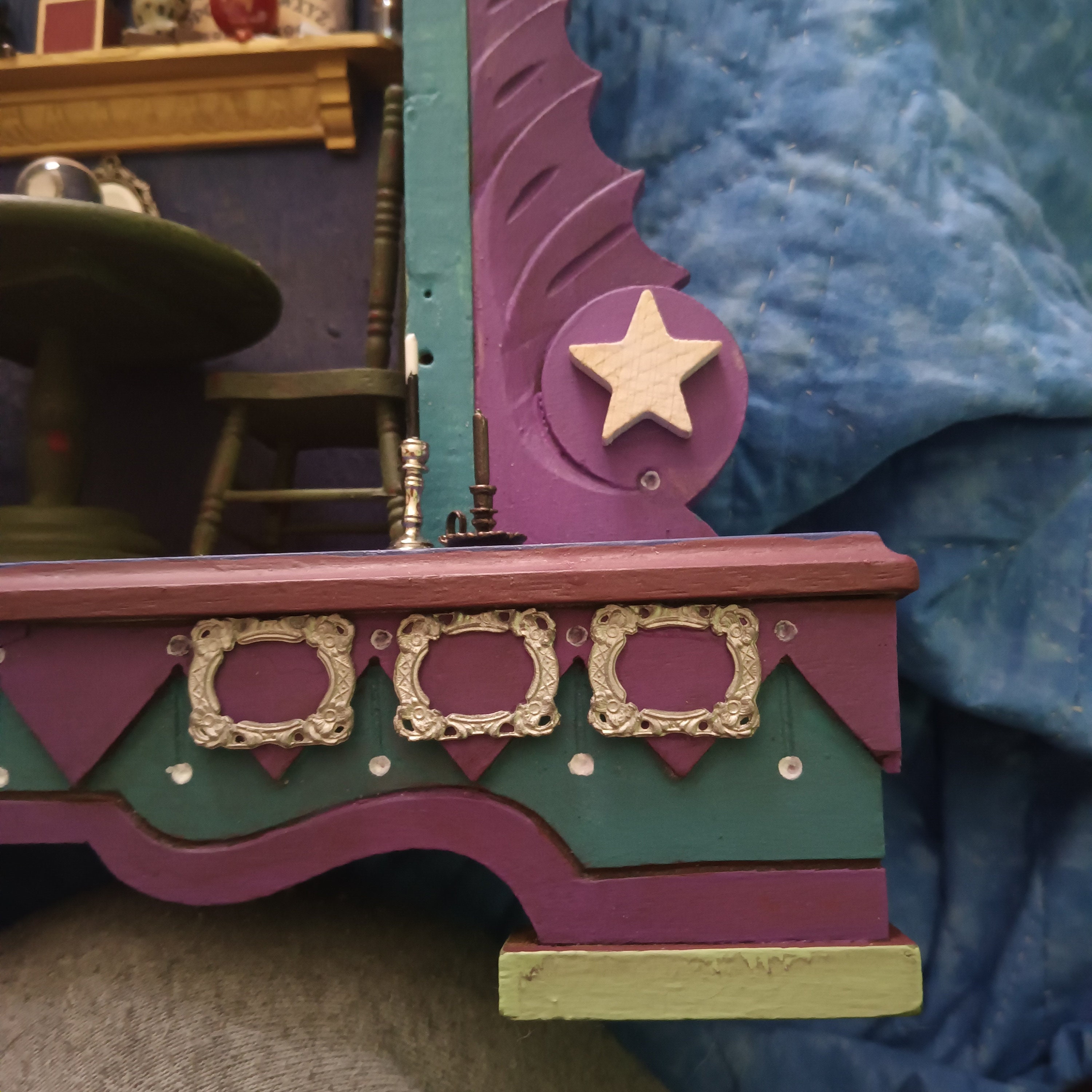 Fortune Teller Room Box Assemblage Art Gingerbread Clock Case - Etsy