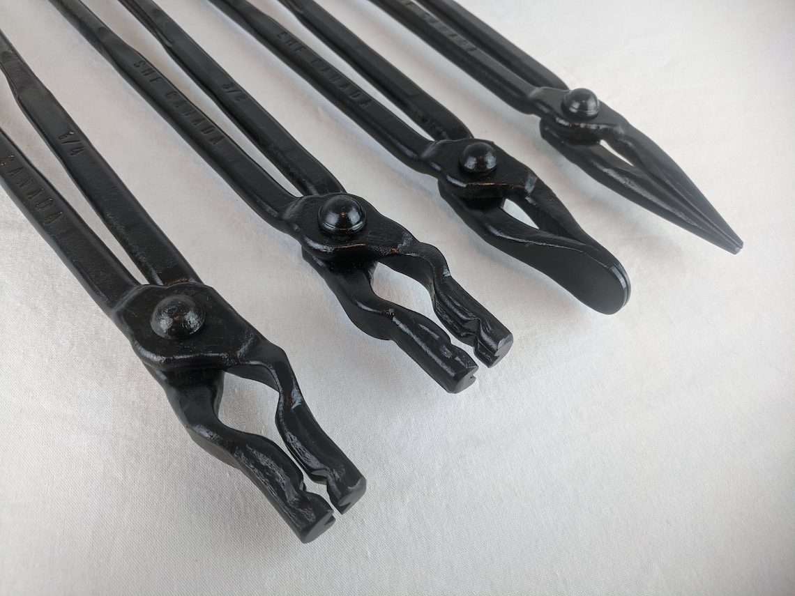 Blacksmith Tongs Forging Metal Working Tong Set. Flat Jaw | Etsy