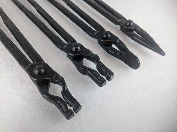 Blacksmith Tongs Forging Metal Working Tong Set. Flat Jaw | Etsy