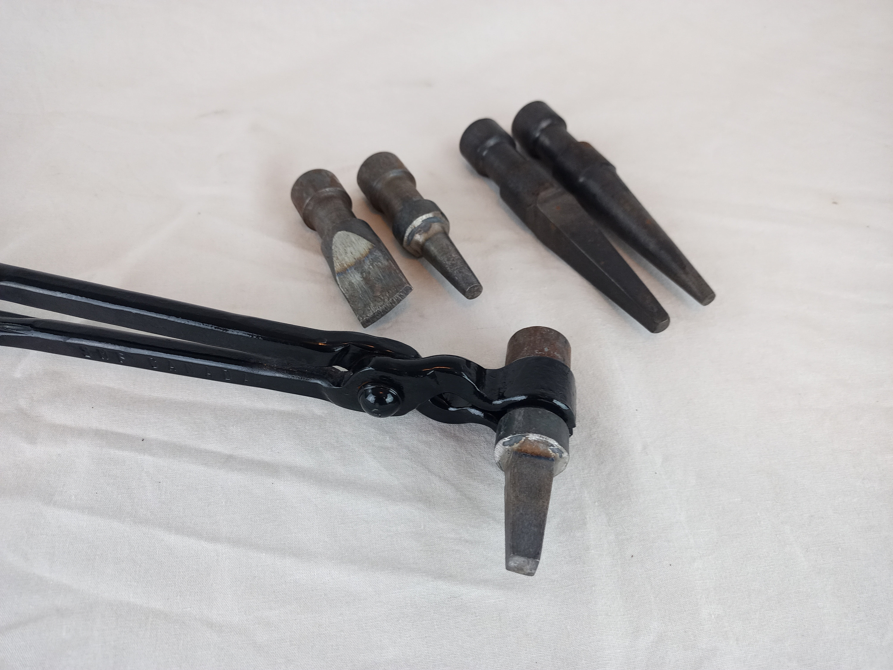 Blacksmith Tool Tong Set With Punches, Drifts and Slitting Chisel - Etsy