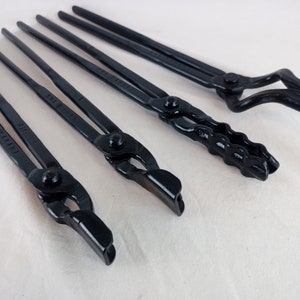 Blacksmith Tongs Forging Metal Working Tong Set. Wolf Jaw Tongs, Box ...