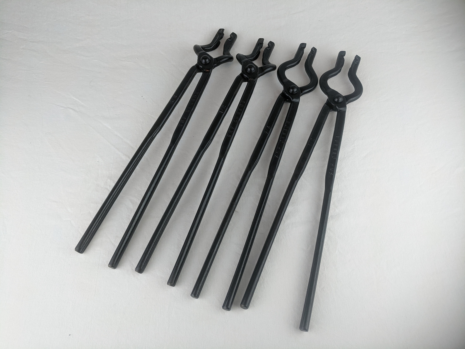 Blacksmith Tongs Forging Metal Working Tong Set. V-bit Tongs and ...