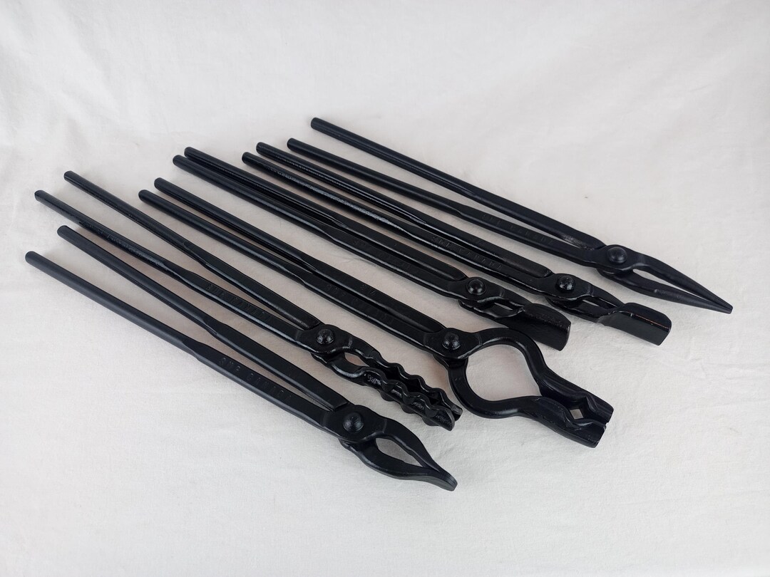 Blacksmith Tong Starter Set, Forging Metal Working Tong Set. V Bit ...