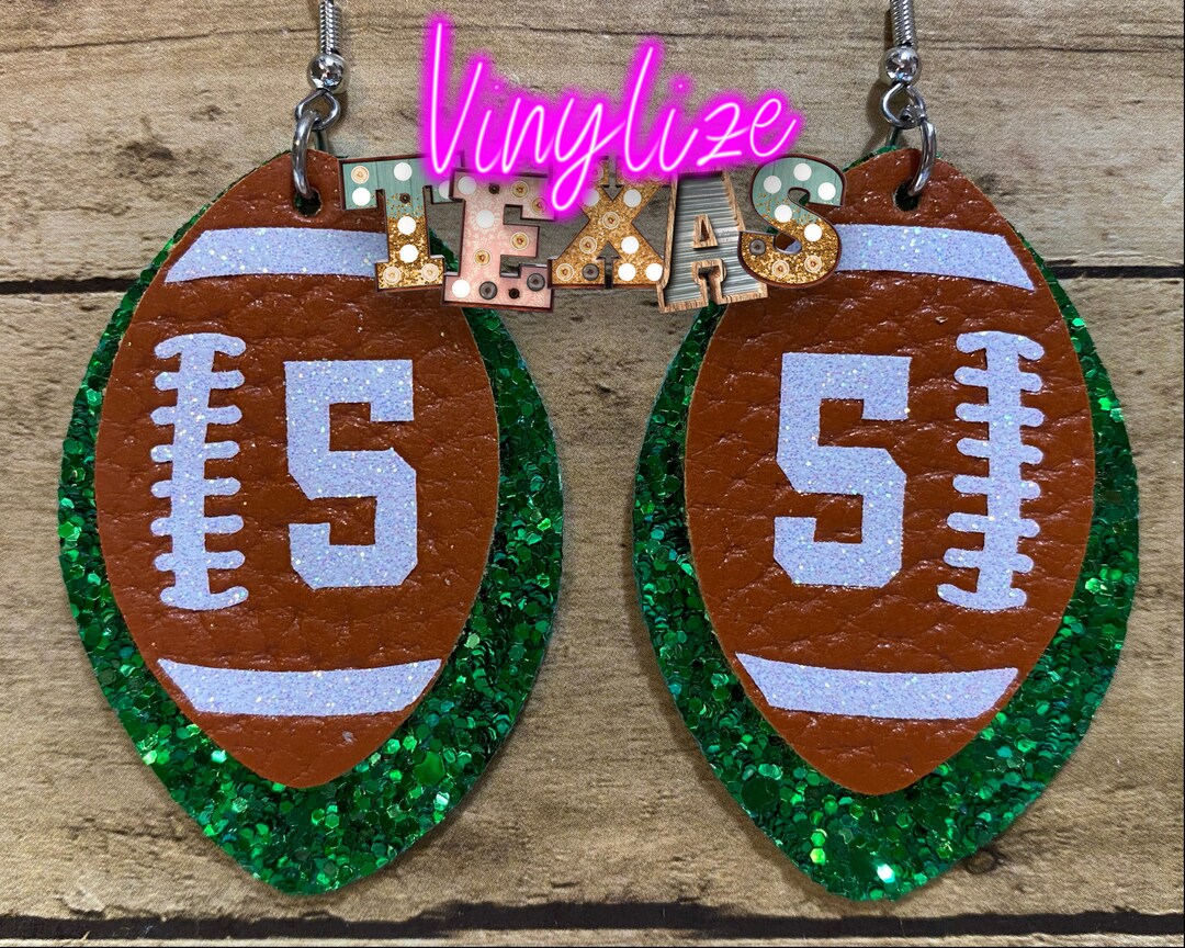 Custom Football Jersey Number Earrings - Etsy