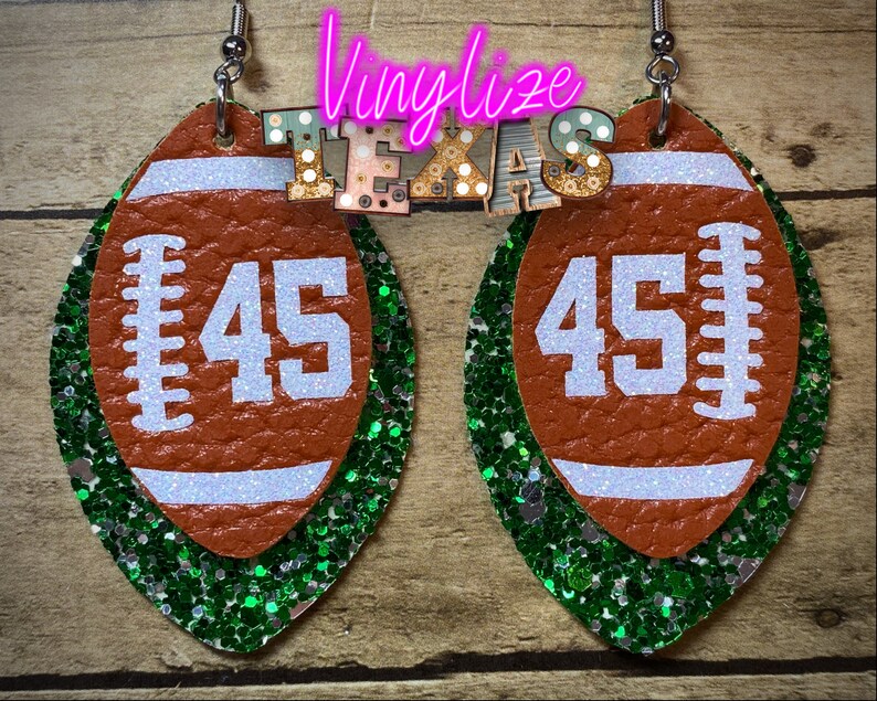 Custom Football Jersey Number Earrings | Etsy