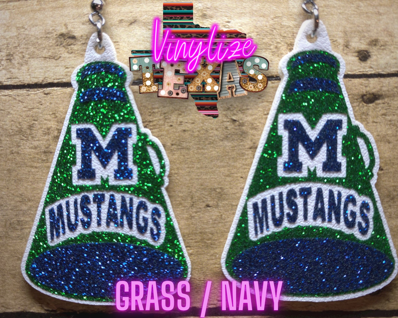 Custom Cheer Earrings Megaphone Earrings - Etsy