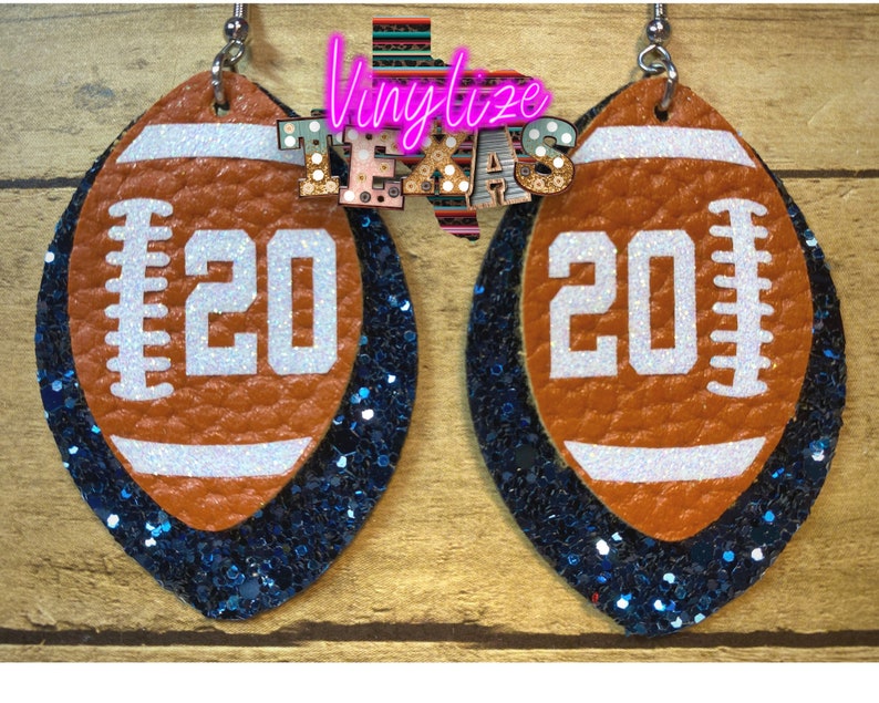 Custom Football Jersey Number Earrings | Etsy