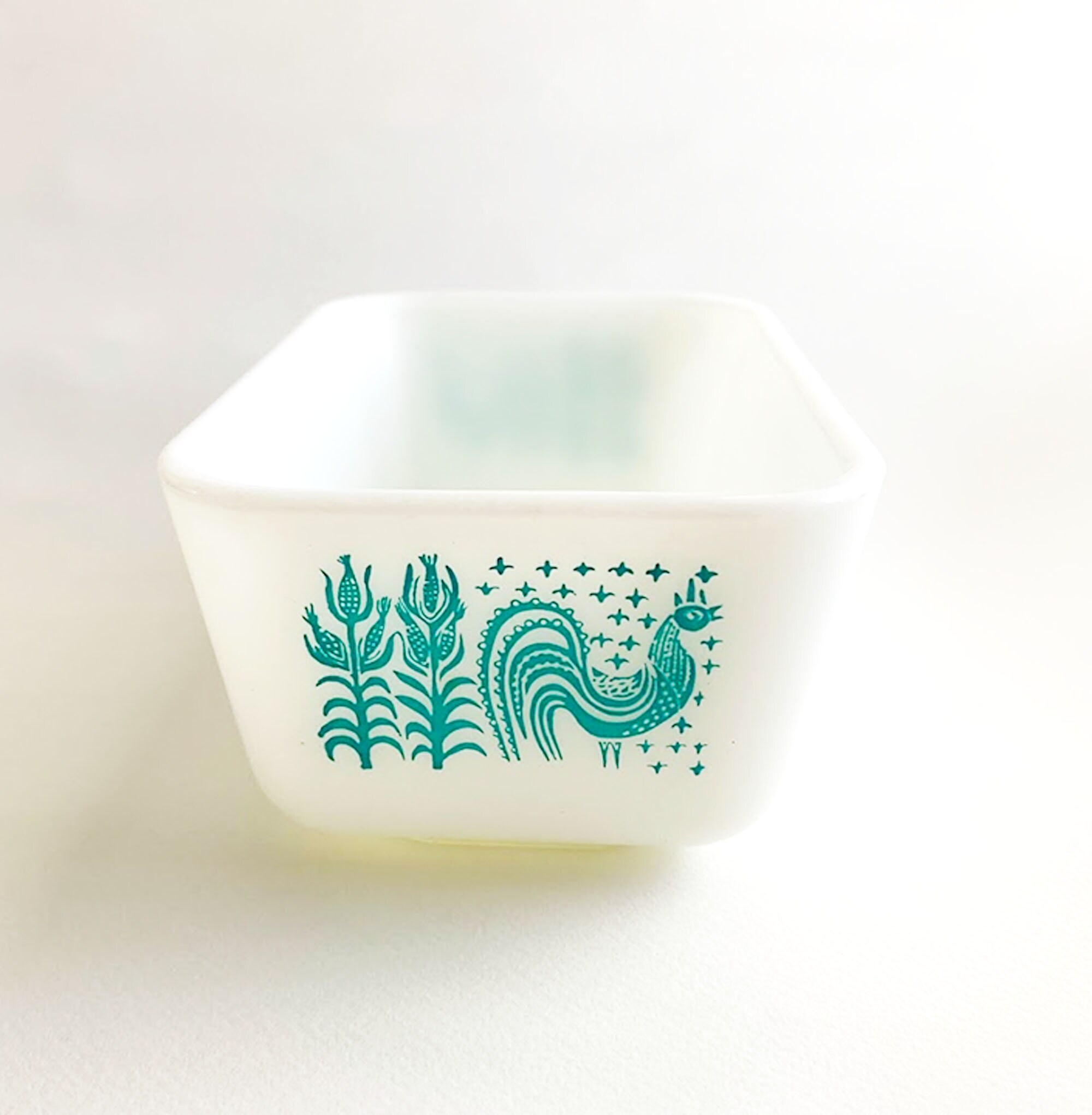 Vintage #0502 Pyrex Turquoise, Blue Amish Butterprint 1 1/2 Pt Milk ...