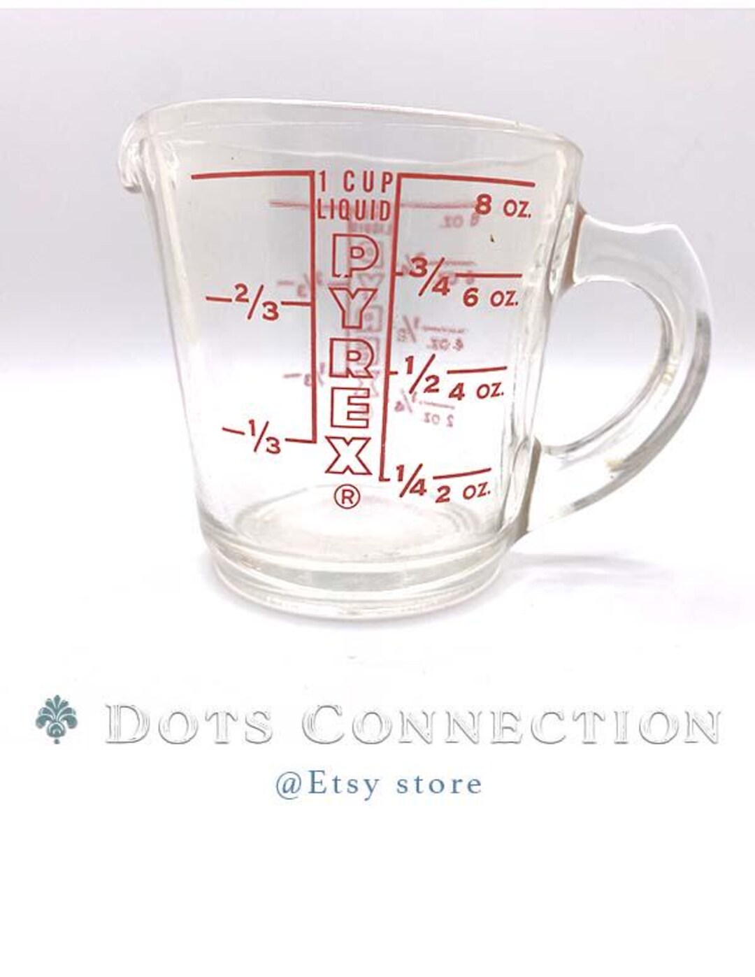 Vintage Pyrex Measuring Cups D Handle 1 Cup/8oz - Etsy