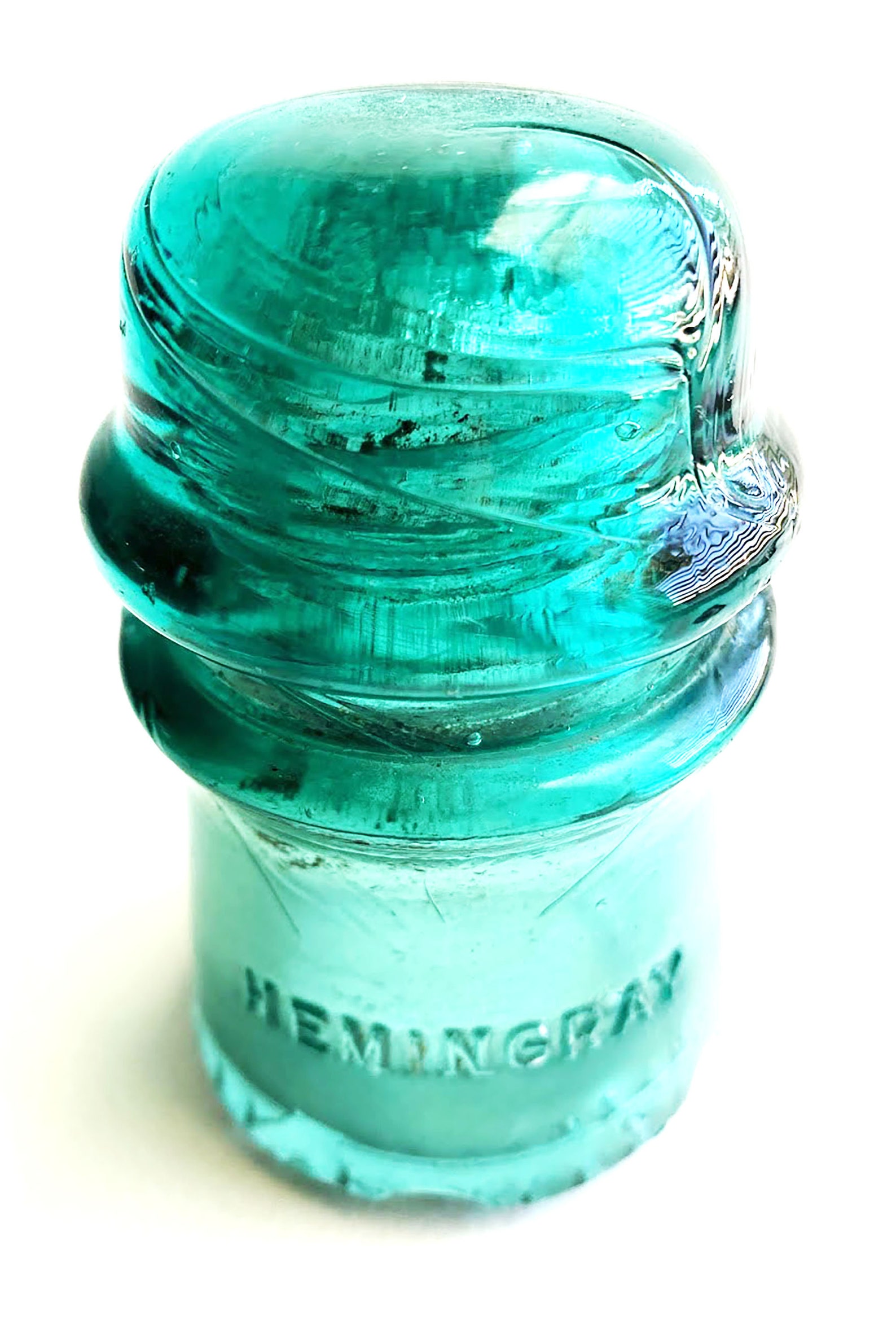Antique Hemingray-16 Glass Insulator, Blue Aqua Color - Paper Weight - Etsy