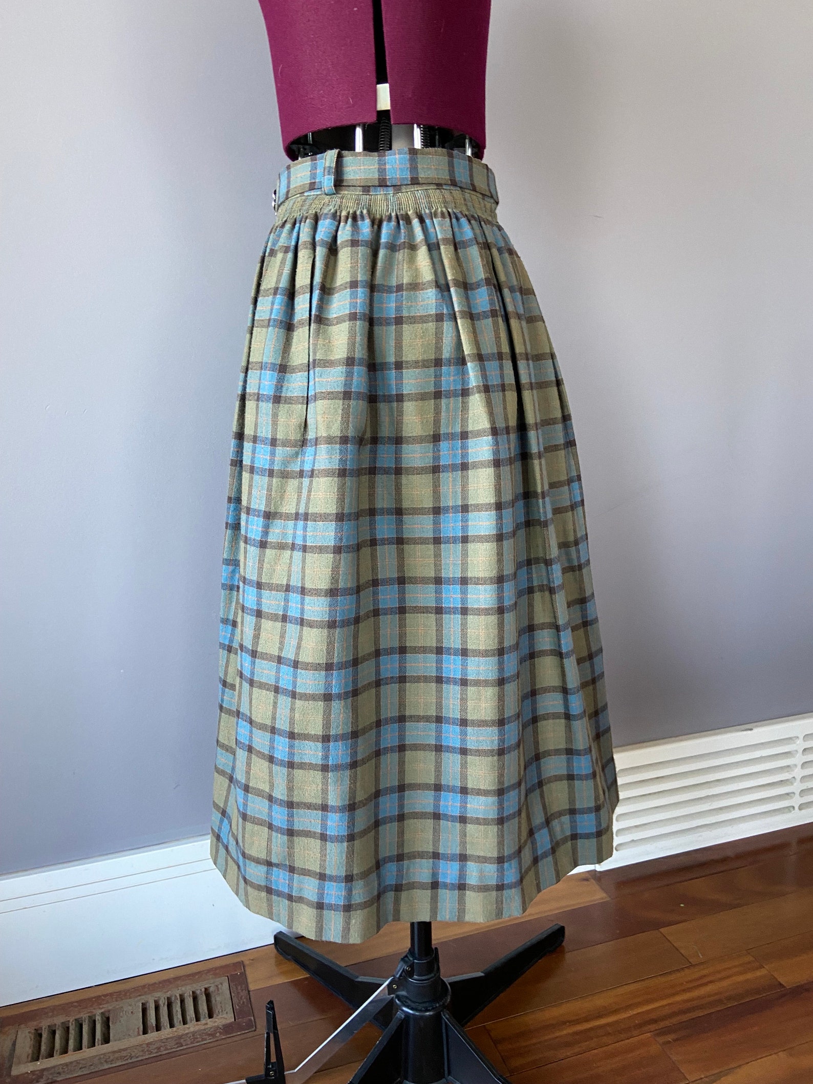 Vintage 28" 1980s Geiger Tyrol Plaid Skirt - Etsy