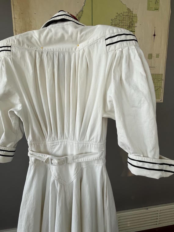 Vintage XS 80s Sailors maxi dress by Designer Karen A… - Gem