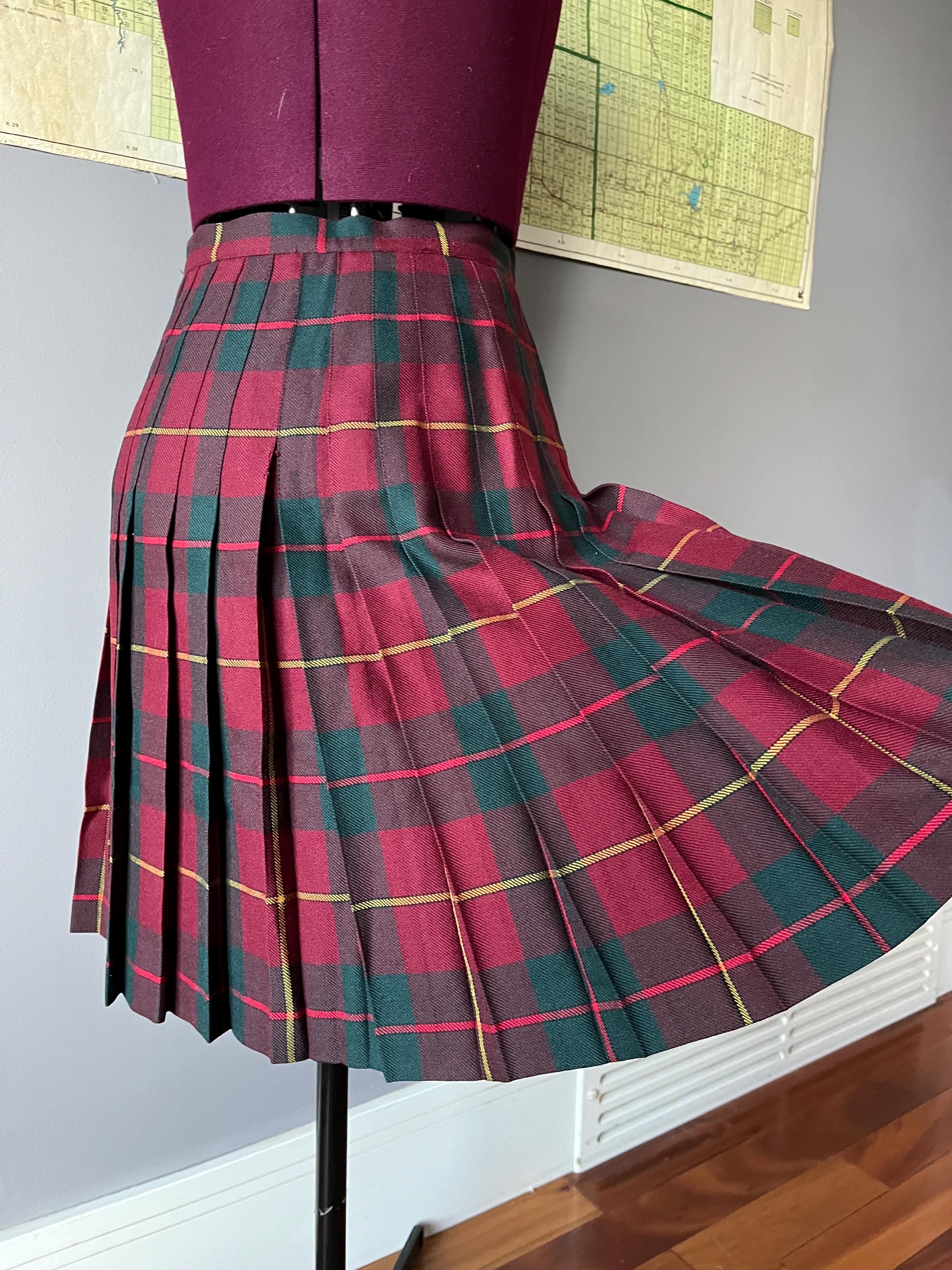 Vintage 26" 1990s Bryce Family Tartan Kilt Skirt - Etsy