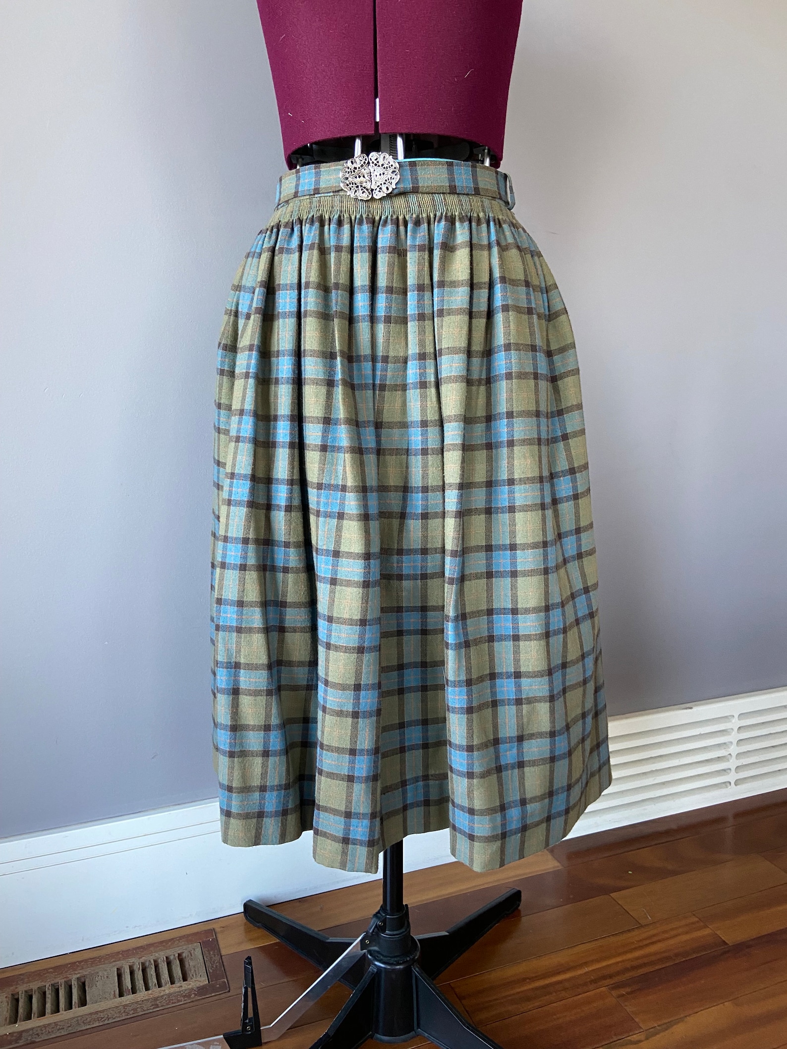 Vintage 28" 1980s Geiger Tyrol Plaid Skirt - Etsy
