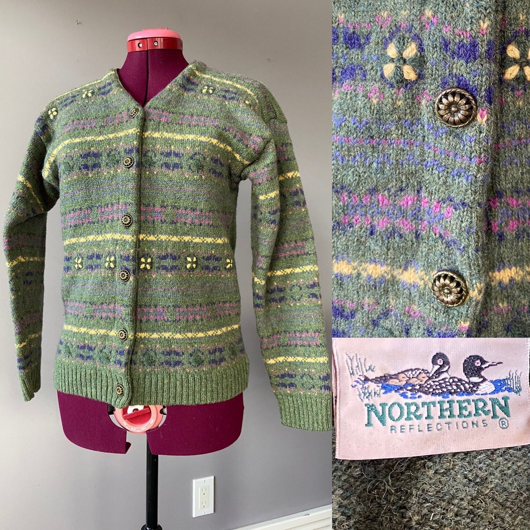 Vintage 1990s Northern Reflections Spring Cardigan Sweater - Etsy