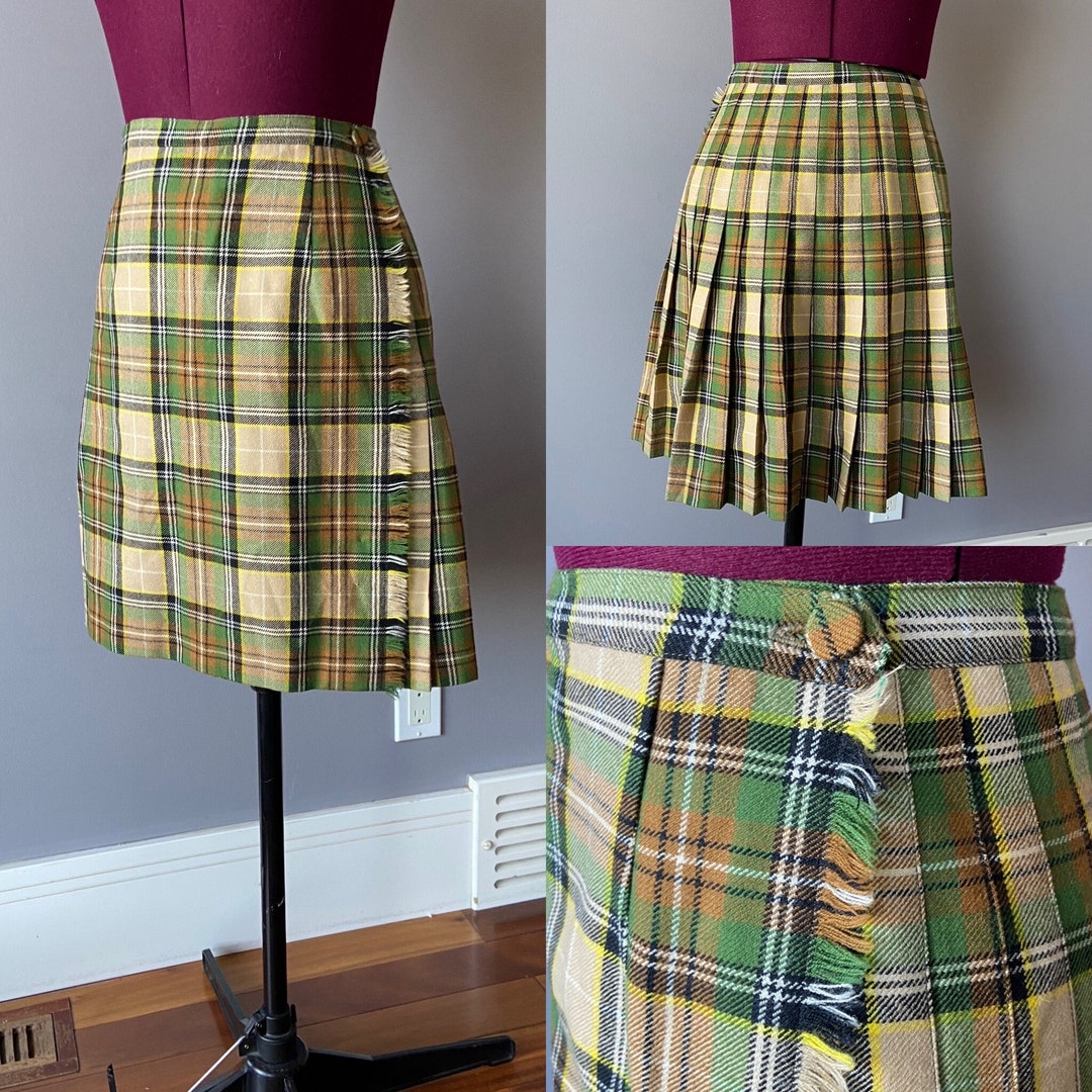 Vintage 24" 1960s O'farrell Irish Family Tartan Kilt Skirt - Etsy