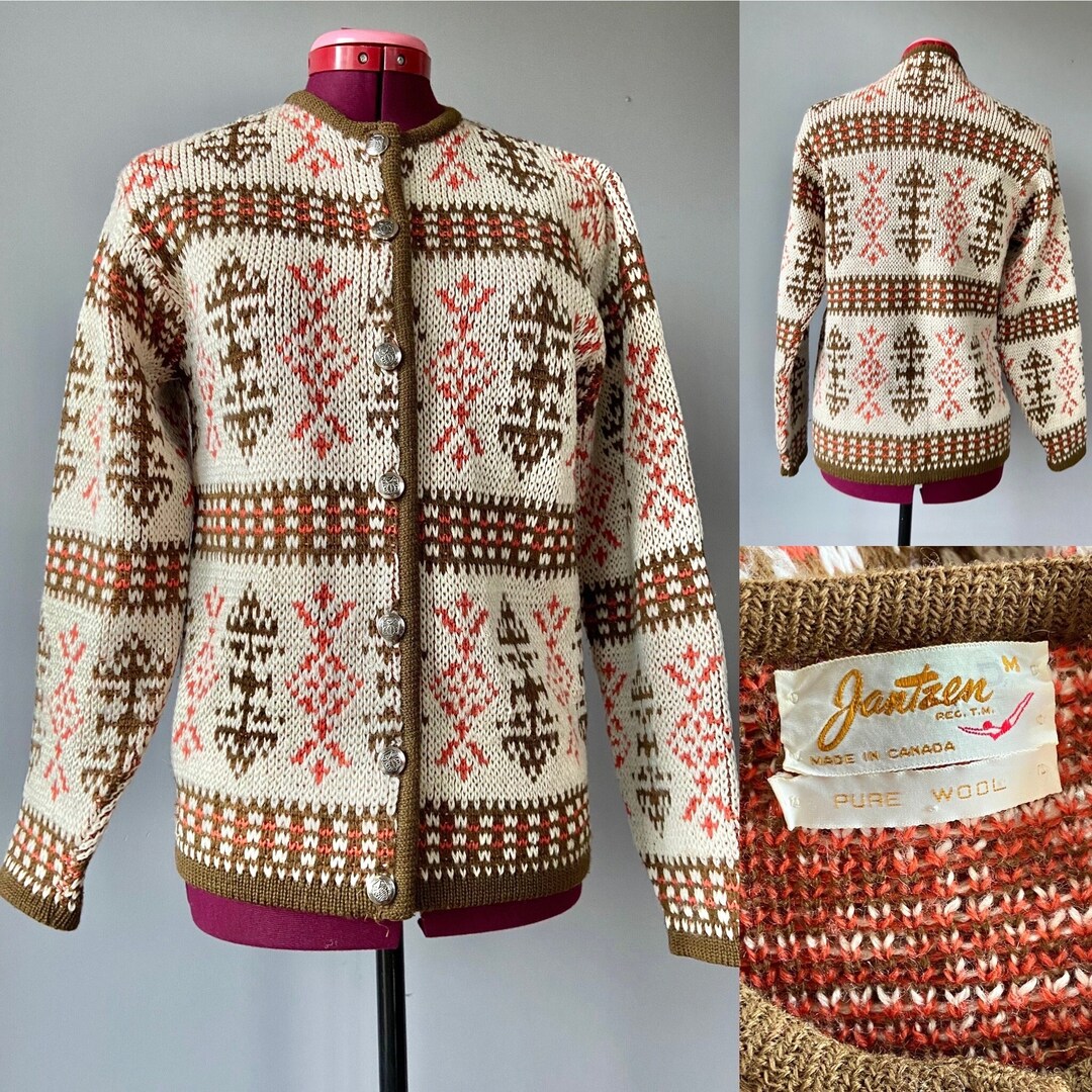 Vintage 1960s Jantzen Wool Cardigan Sweater - Etsy