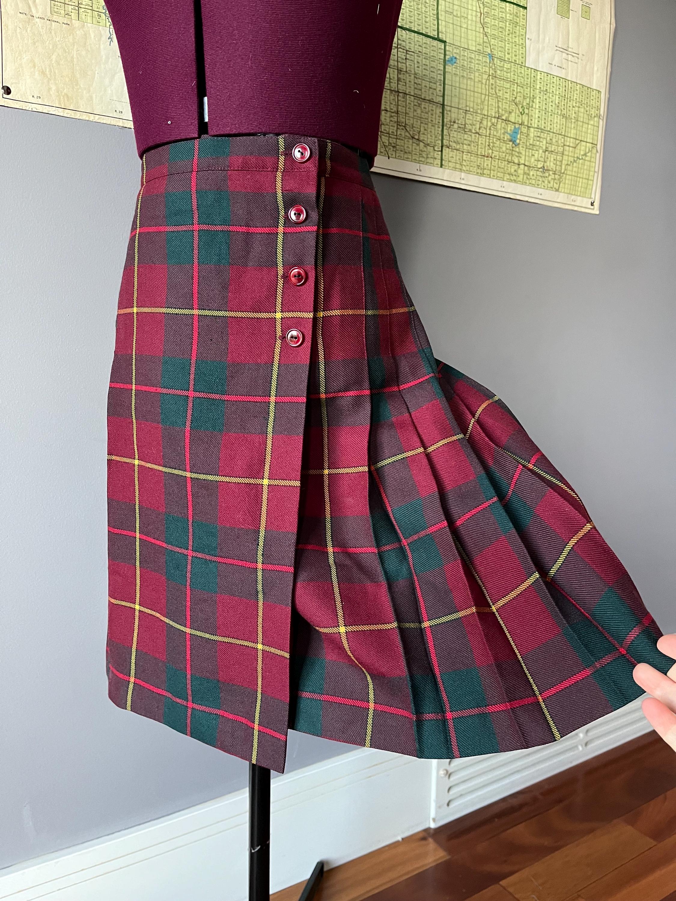 Vintage 26" 1990s Bryce Family Tartan Kilt Skirt - Etsy
