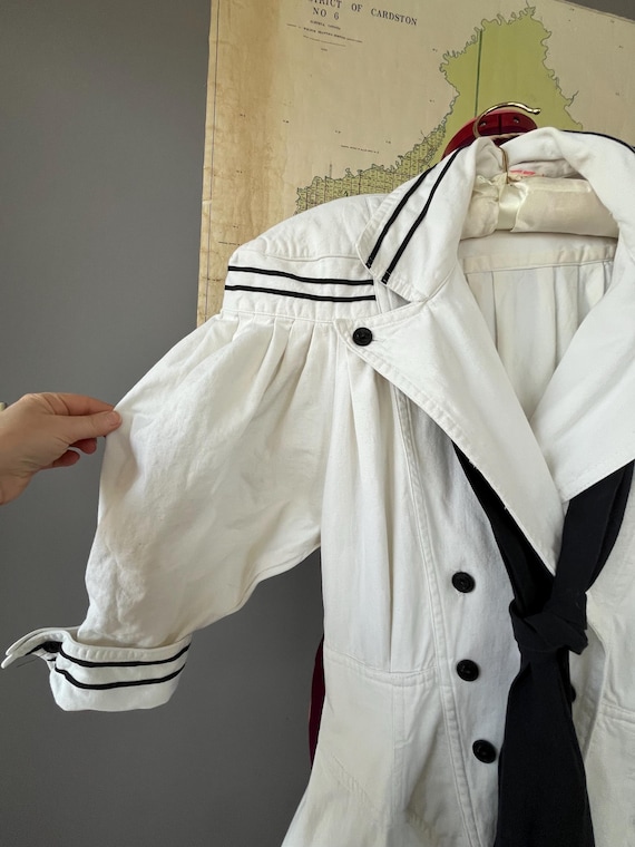 Vintage XS 80s Sailors maxi dress by Designer Karen A… - Gem