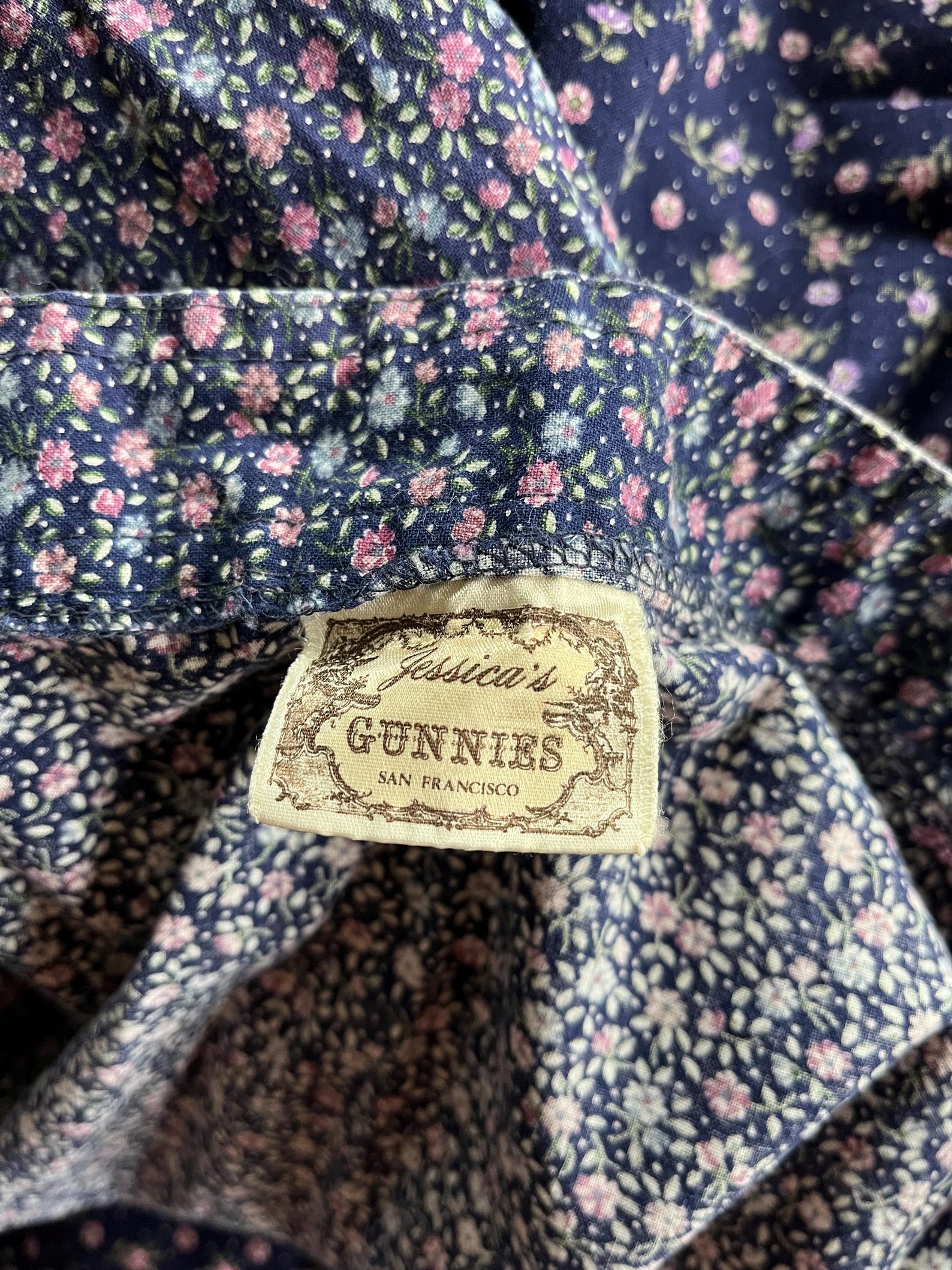 Vintage 28" 1970s Jessica's Gunnies Prairie Micro Floral and Lace Skirt ...