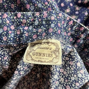 Vintage 28" 1970s Jessica's Gunnies Prairie Micro Floral and Lace Skirt ...