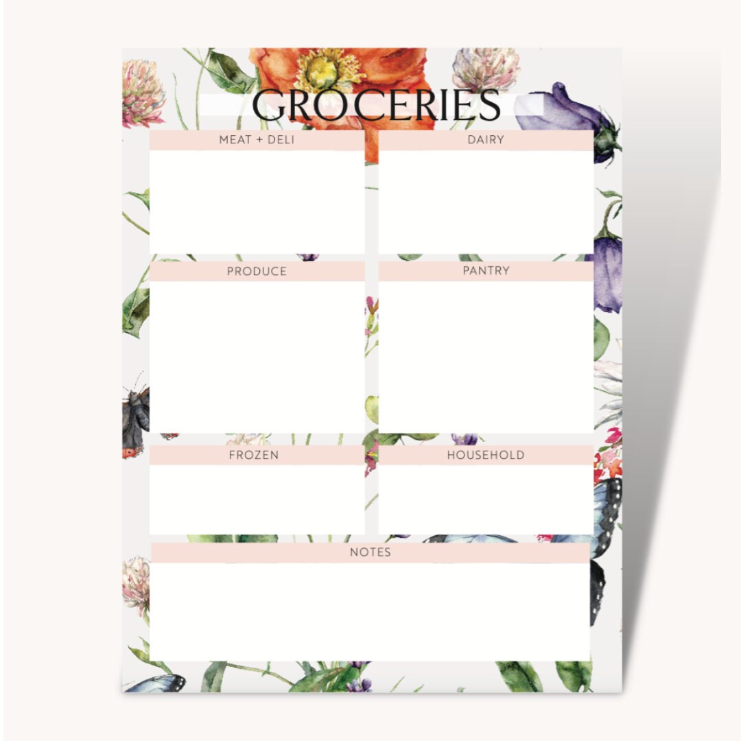 Grocery List Notepad / Grocery List Notebook / Housewarming Gift / New ...