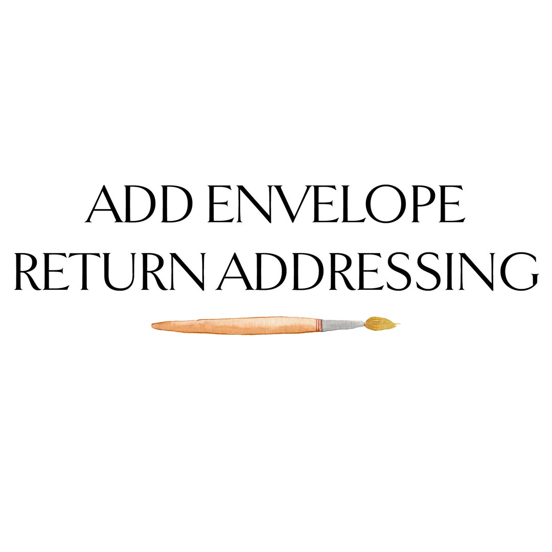 Stationery Add-on | Return Addressing - Etsy