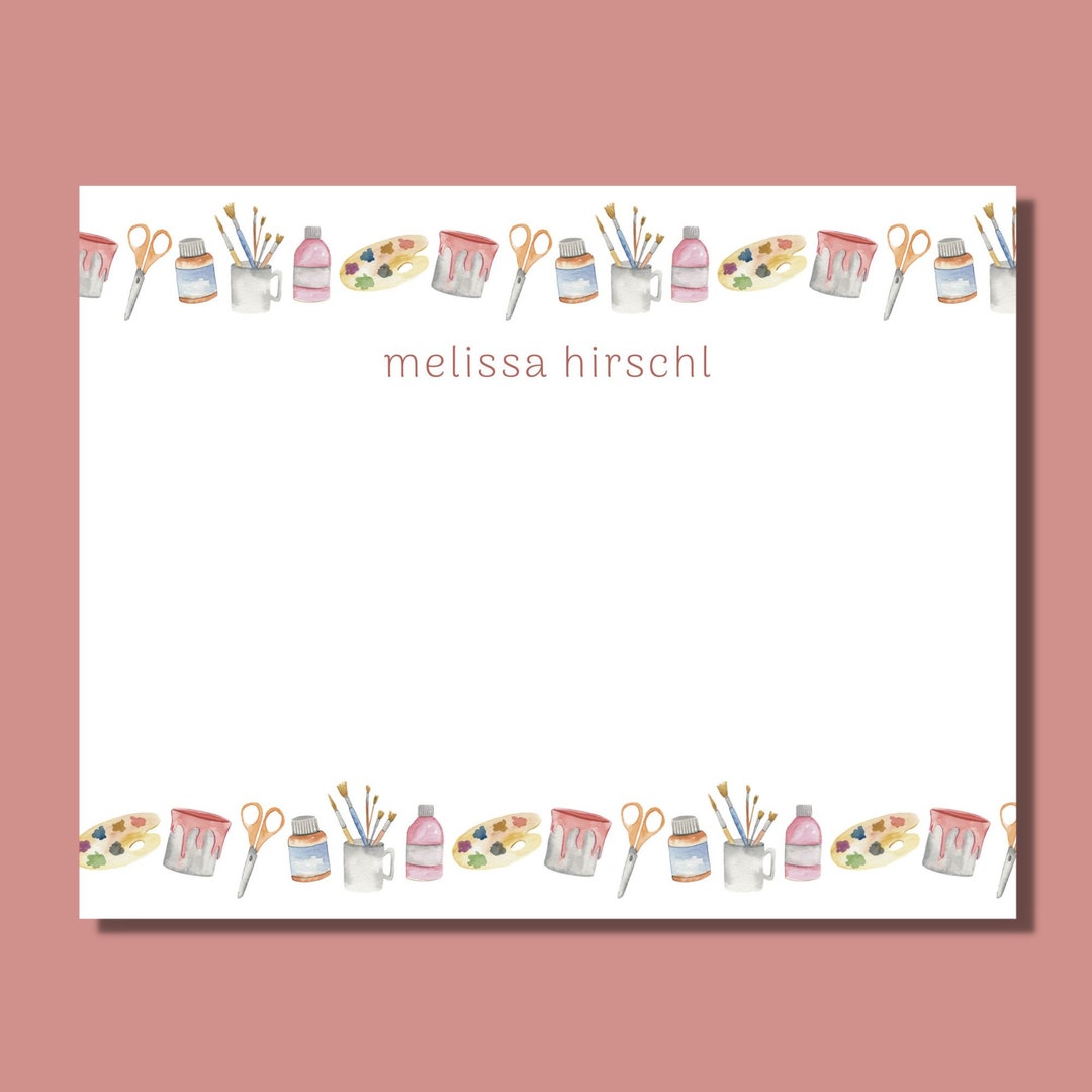 Custom Artist Stationery / Artsy Stationery / Art Stationery / Girly ...