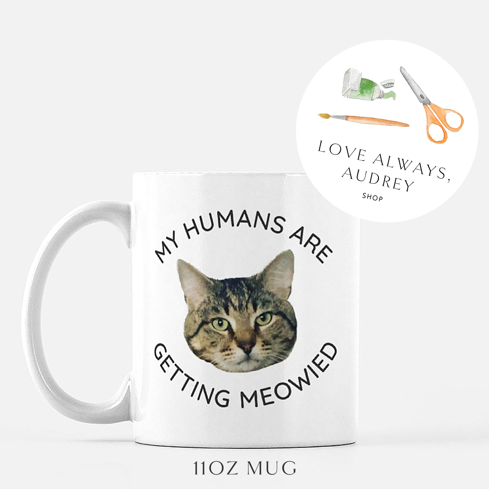 Custom Cat Engagement Gift / Getting Meowied / Custom Pet | Etsy