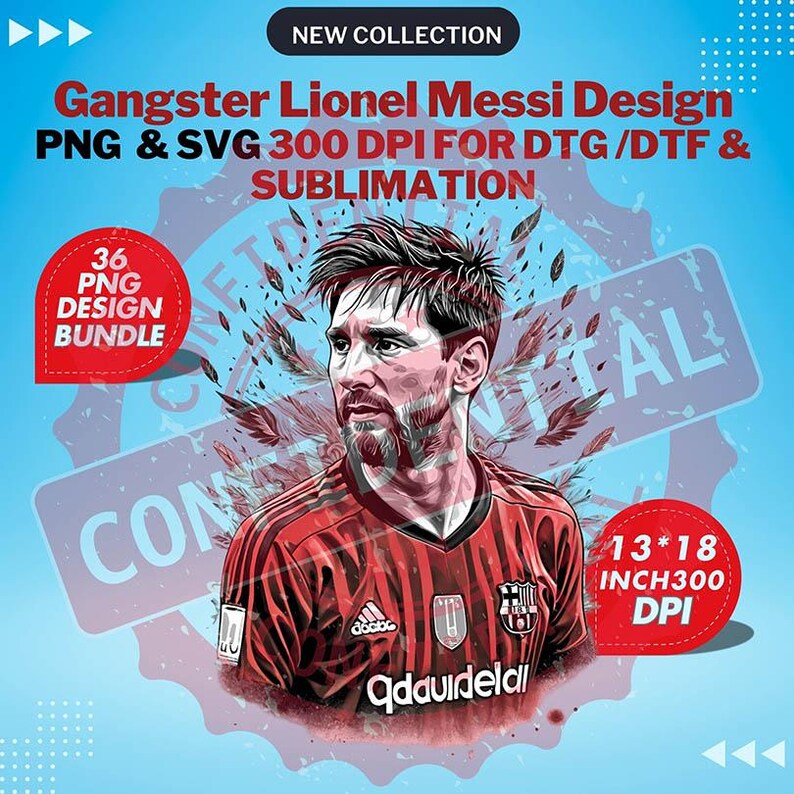 Lionel Messi T-shirt Design PNG | Digital Download | Soccer Wall Art ...
