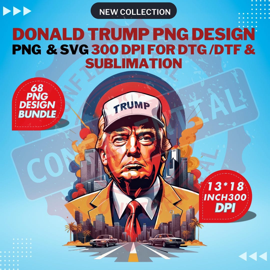 68 Donald Trump Bundle Png, Trump Design, Svg, Sublimation Png, Svg ...