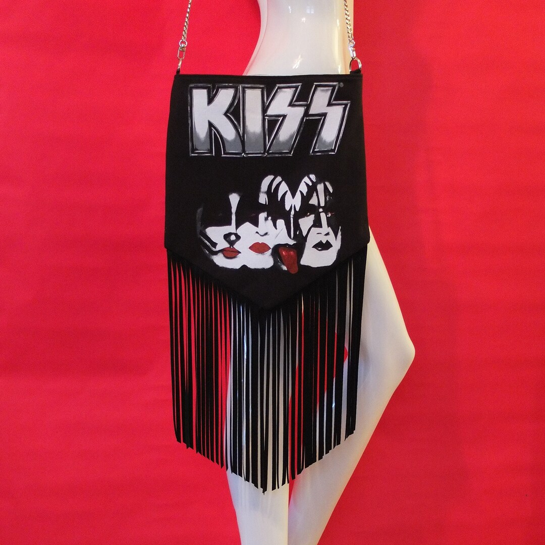 KISS Fringe Bag KISS Bag KISS Purse Kiss Band Fringed Bag Kiss Fan Gift ...