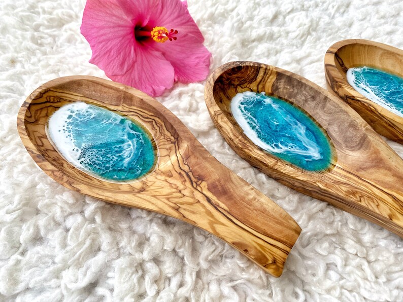 Made in Hawaii OLIVE Wood Spoon Rest Handcrafted Ocean Spoon - Etsy