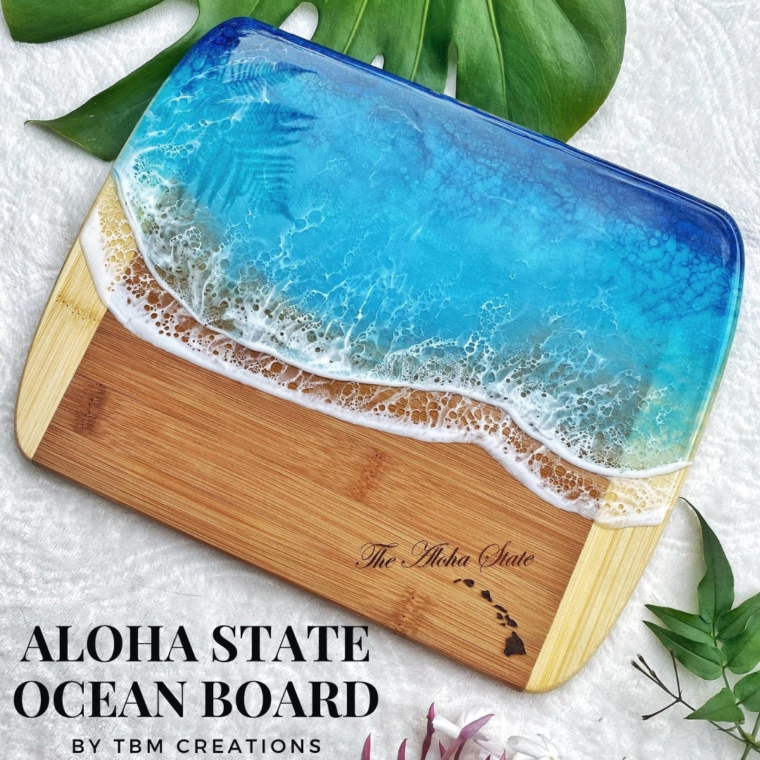 ALOHA STATE Ocean Board Maui Made | Beach Charcuterie Board | Hawaiian ...