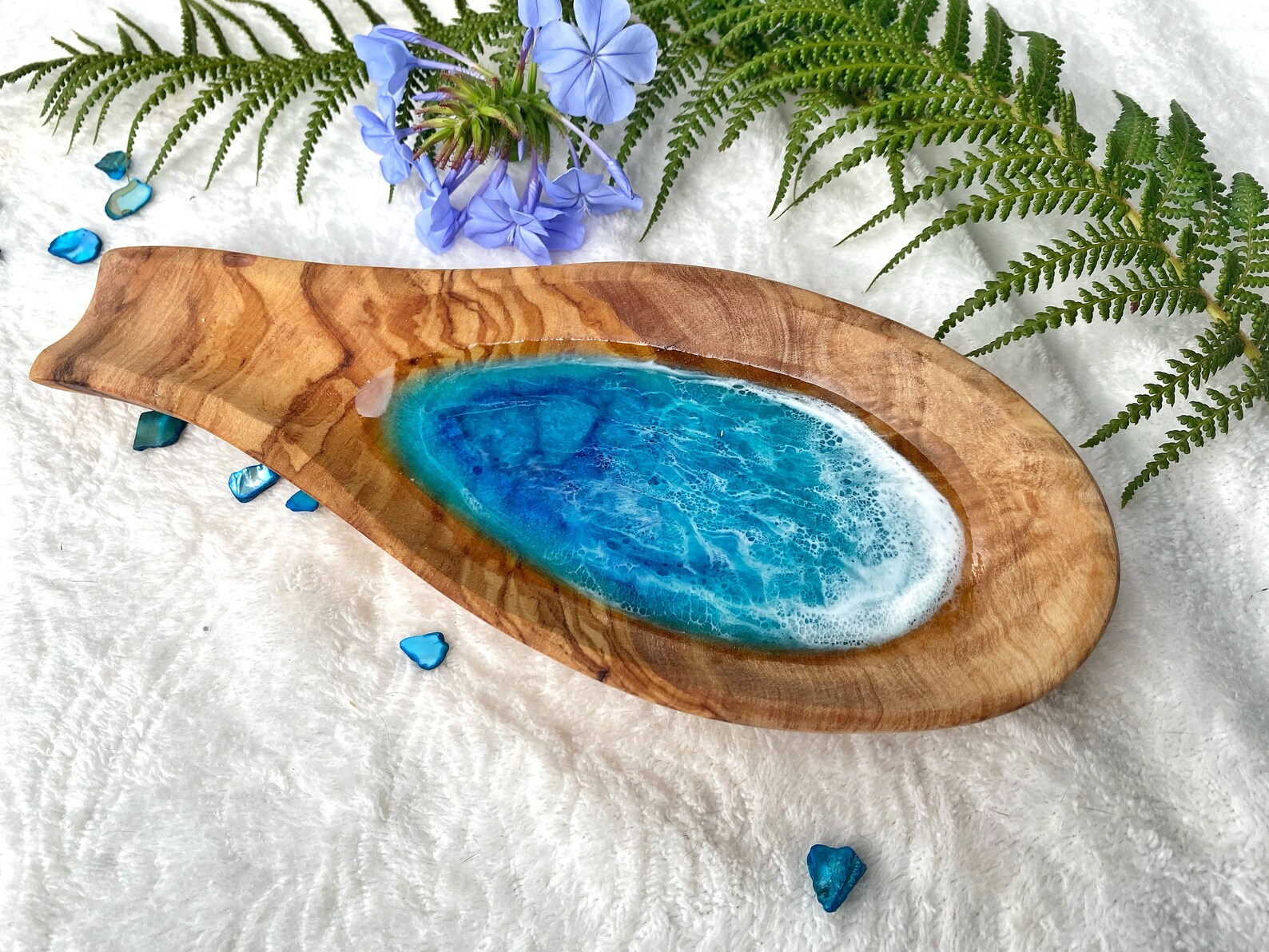 Made in Hawaii OLIVE Wood Spoon Rest | Handcrafted Ocean Spoon Rest ...
