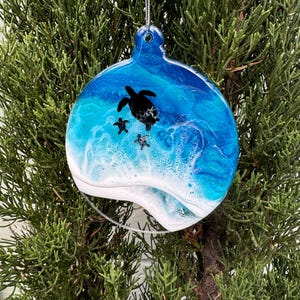 Made in Hawaii Turtle Christmas Ornament |resin Ornament | Ocean ...